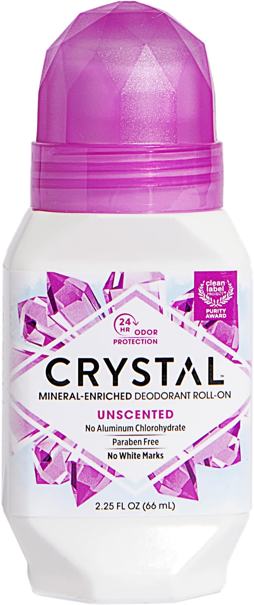 Amazon.com : CRYSTAL Mineral Deodorant Roll-On Unscented Body Deodorant ...