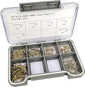 Amazon.com : EUPHENG Fly Tying Hooks Kit – 240pcs High Carbon Steel Micro Barbed Fly Fishing ...