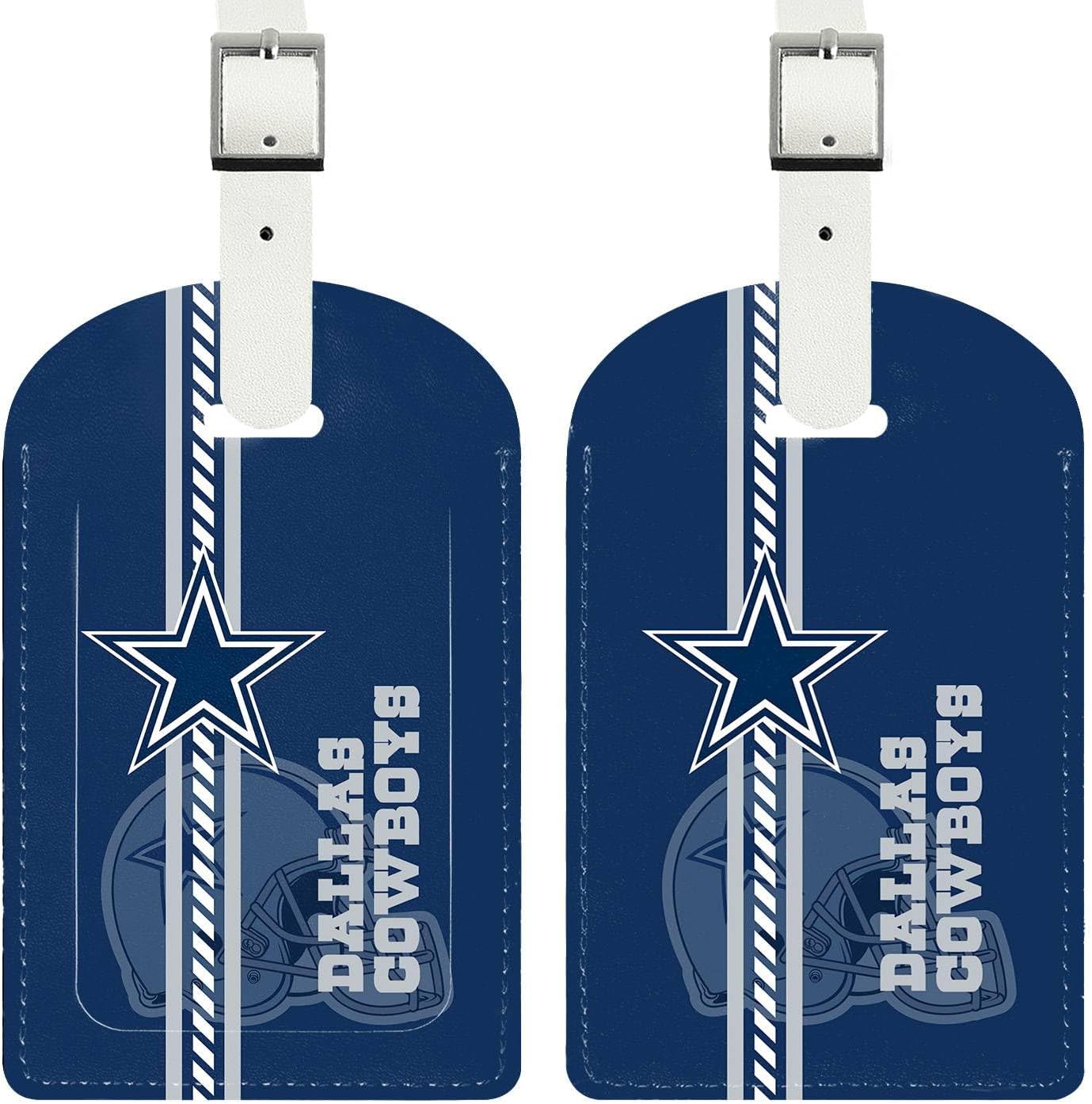 Amazon.com : AYYQHC 2 Pack Leather Football Sport Fan Luggage Tag for ...