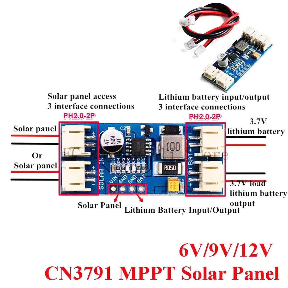 Snapklik.com : 12V Solar Charge Controller Board CN3791 Solar Charge ...