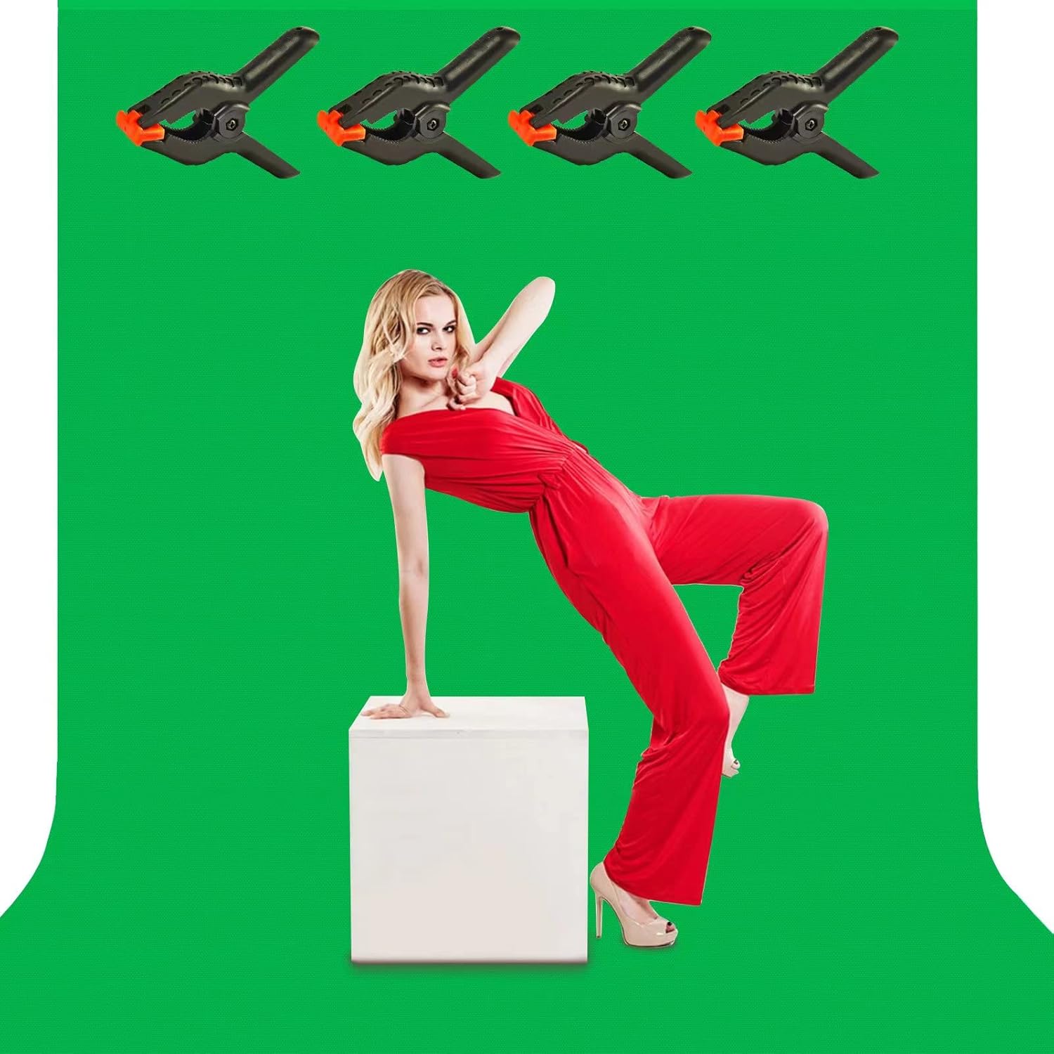 Amazon.com : ALKHOURI Chromakey Green Screen Backdrop High-Density ...