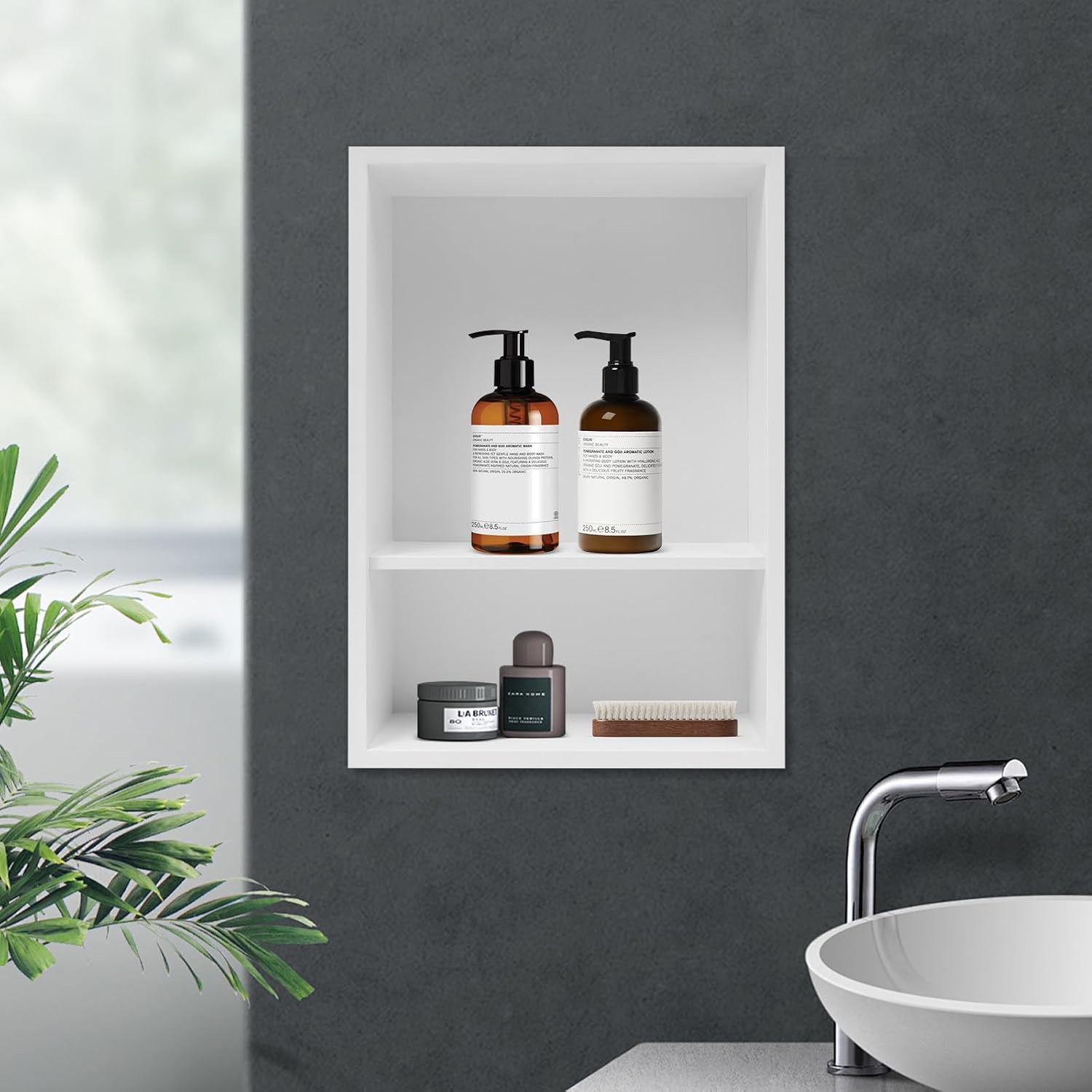 Amazon.com: Xuthusman Stainless Steel Shower Niche, 13" X 18" Recessed ...