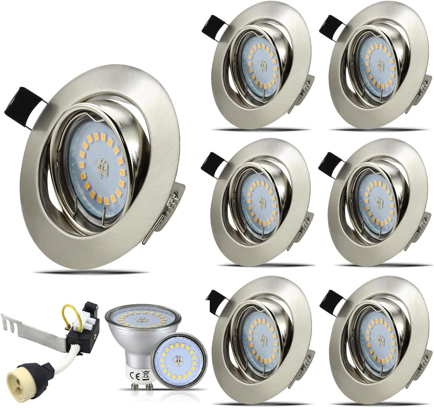 Emos Round LED Spot Lights Ceiling 5W / 450lm / 6500k Cold White ...