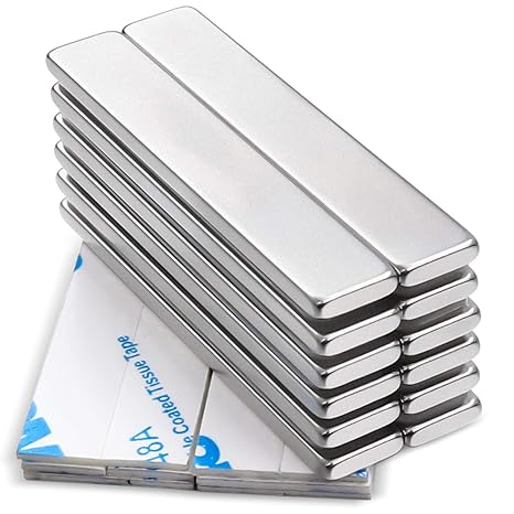 DIYMAG Strong Neodymium bar Magnets with Double-Sided Adhesive, Rare ...