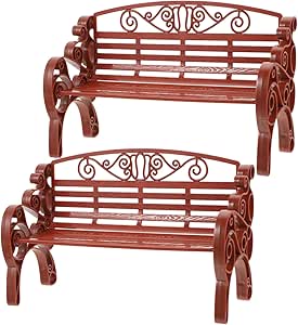 Amazon.com: SUPVOX 2pcs Home Decorative Bench Model Realistic Park ...