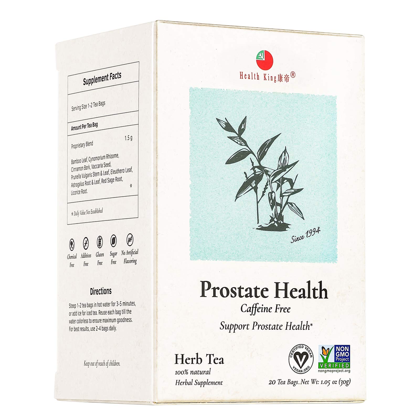 Amazon.com : Health King Herbal Tea, Prostate Health, 20 Tea Bags (Pack ...
