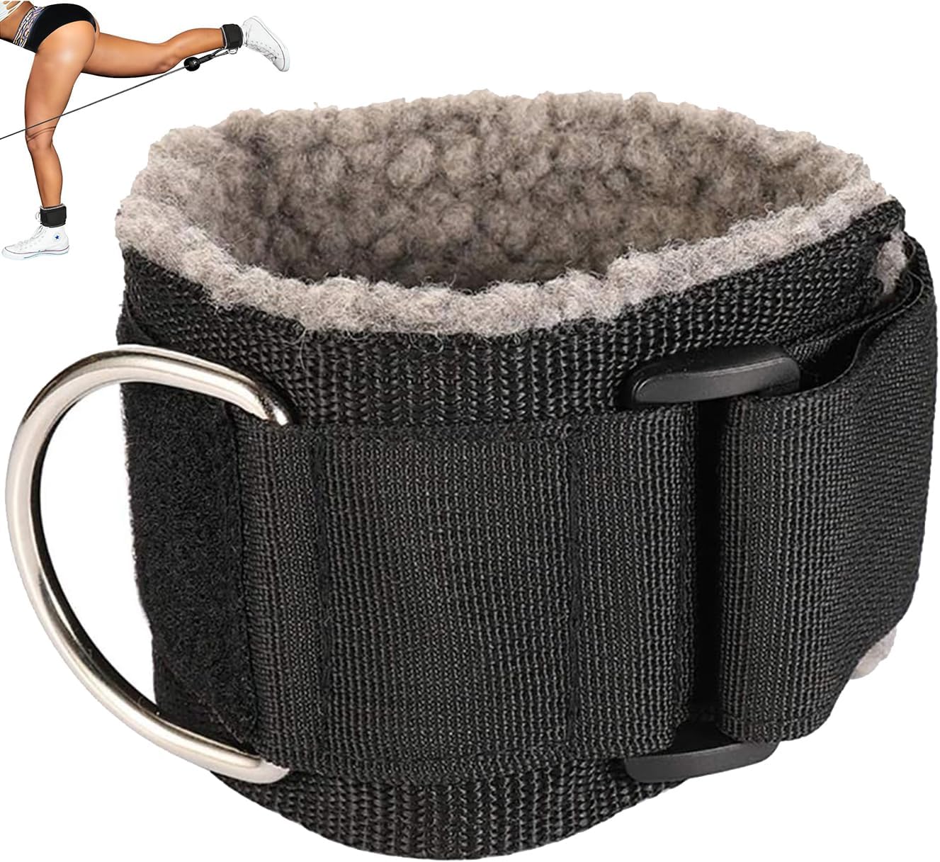 MOOCY Gym Ankle Straps for Cable Machines Attachment, Adjustable Ankle ...