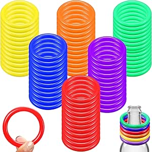 Civaner 72 Pieces Plastic Ring Toss Carnival Toss Rings Toy for ...