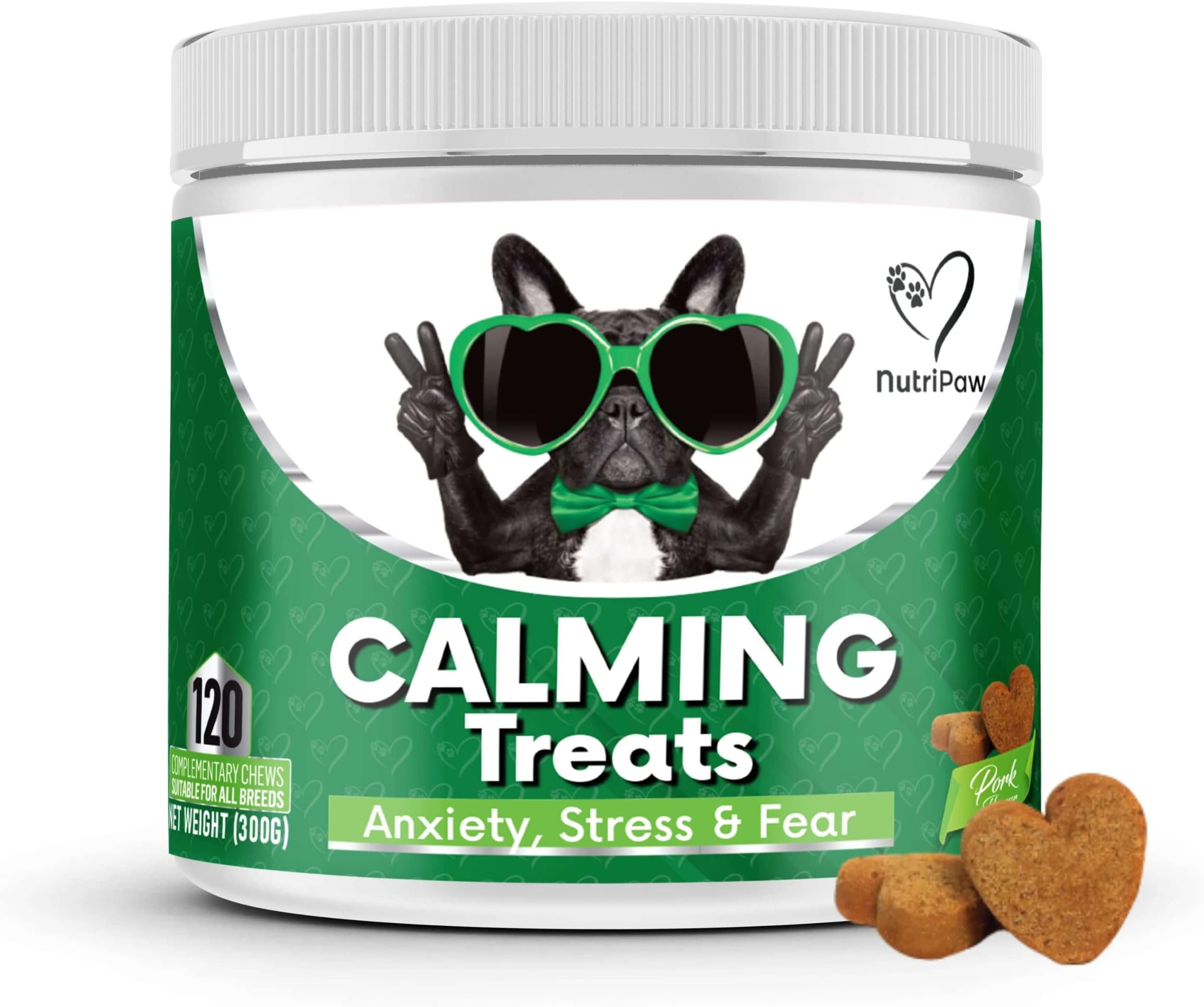 NutriPaw Calming Treats For Dogs - Reduce Stress, Fear, Separation ...
