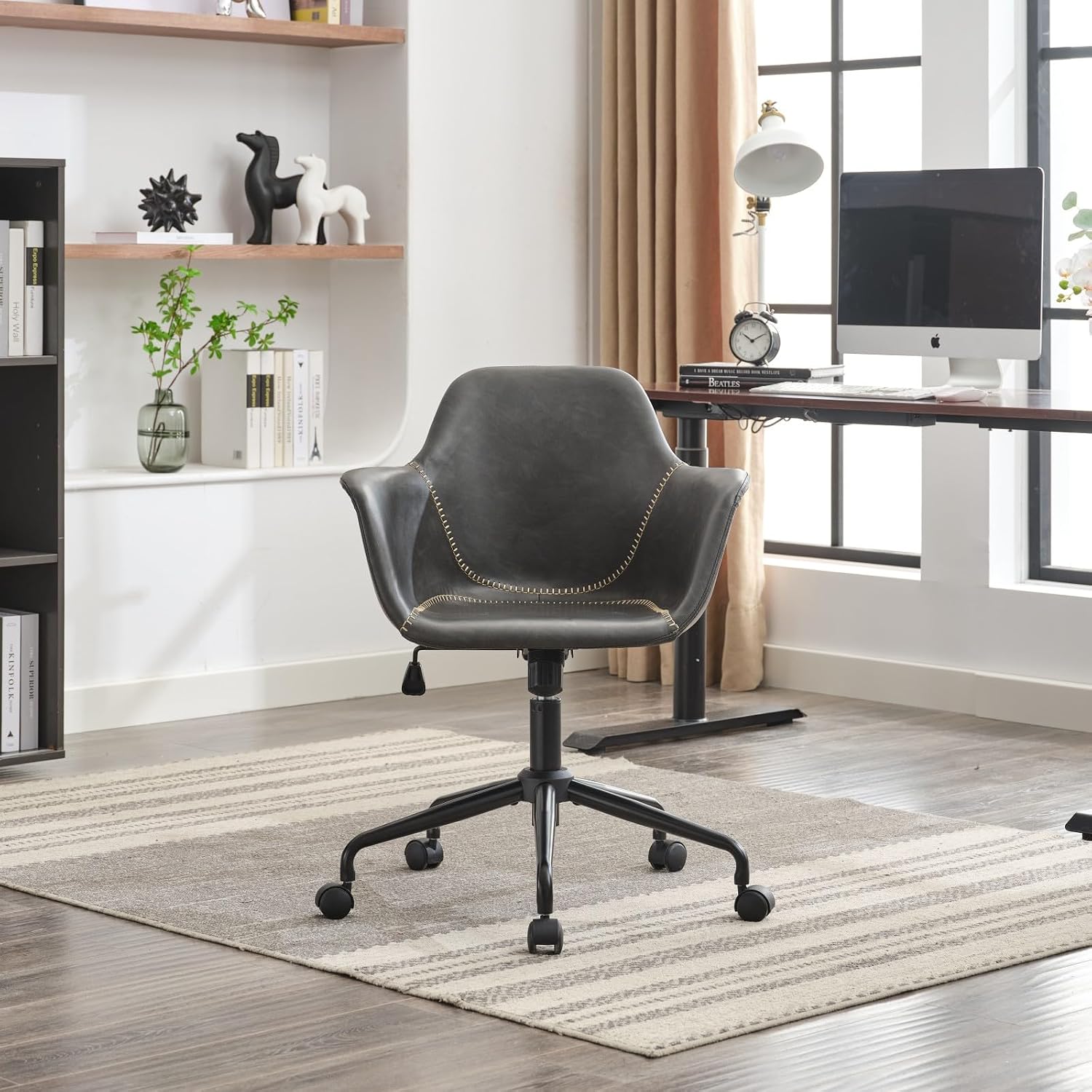 Amazon.com: Office Computer Desk Chair, Ergonomic Rolling Work Swivel ...