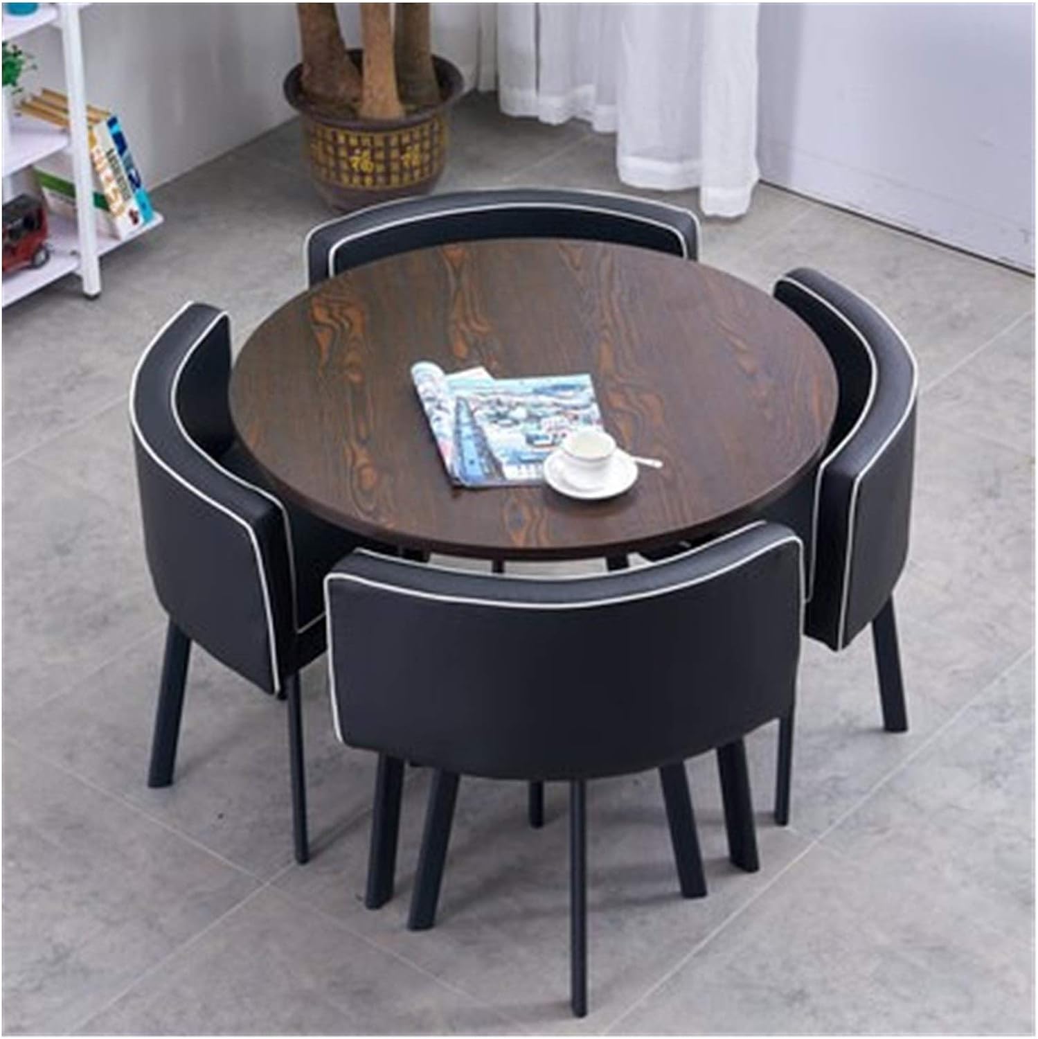 Amazon.com: ACIYD Office Table and Chair Set Small Conference Table ...
