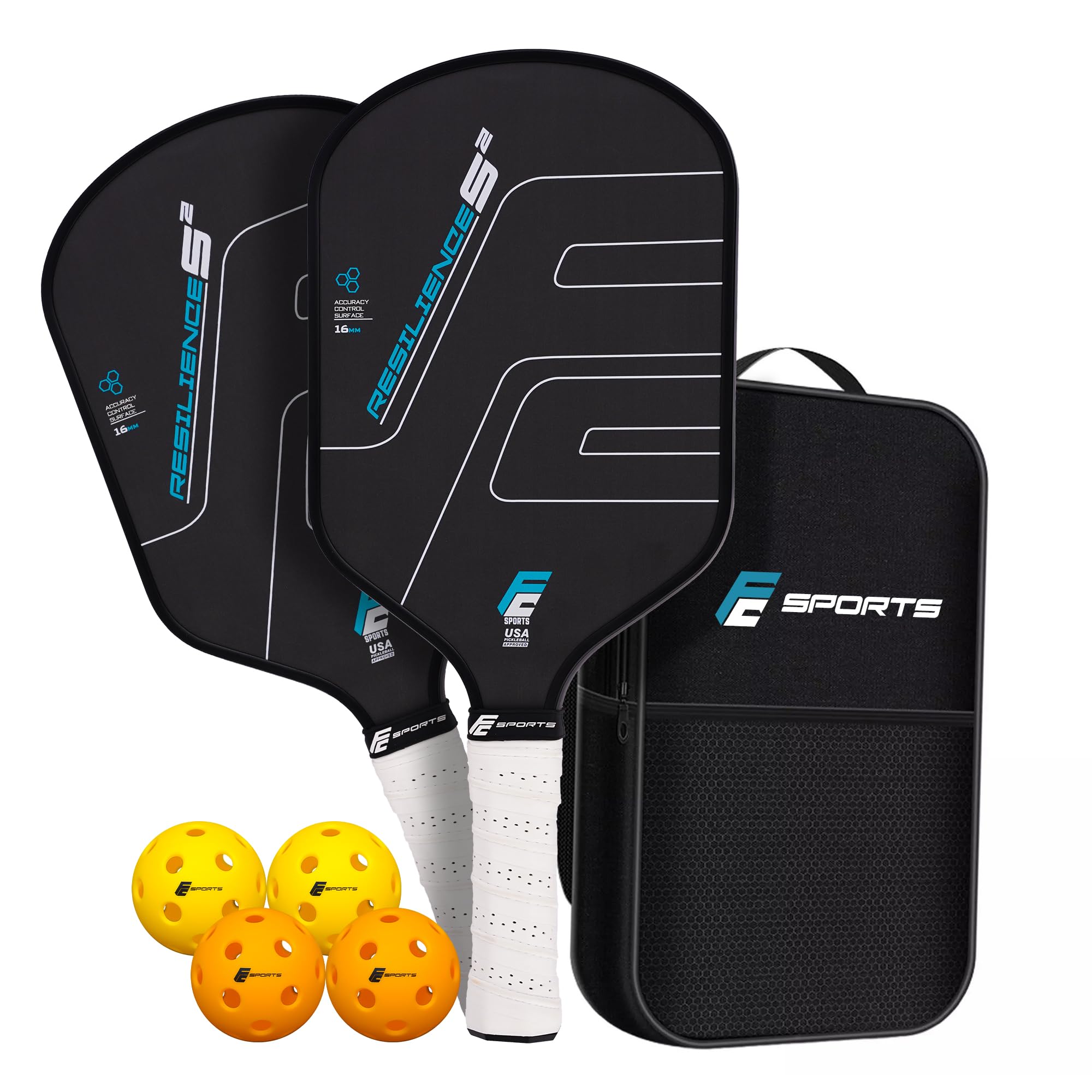 Amazon.com : Fusion Choice Pickleball Paddles Set, USAPA Approved ...