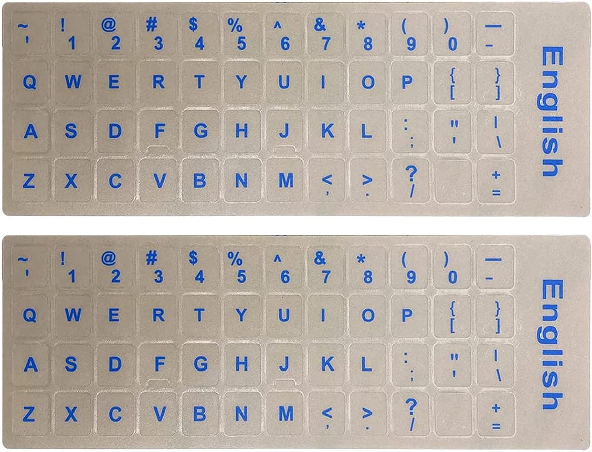 UK QWERTY Keyboard Stickers 2 Pack Universal UK Keyboard Stickers ...