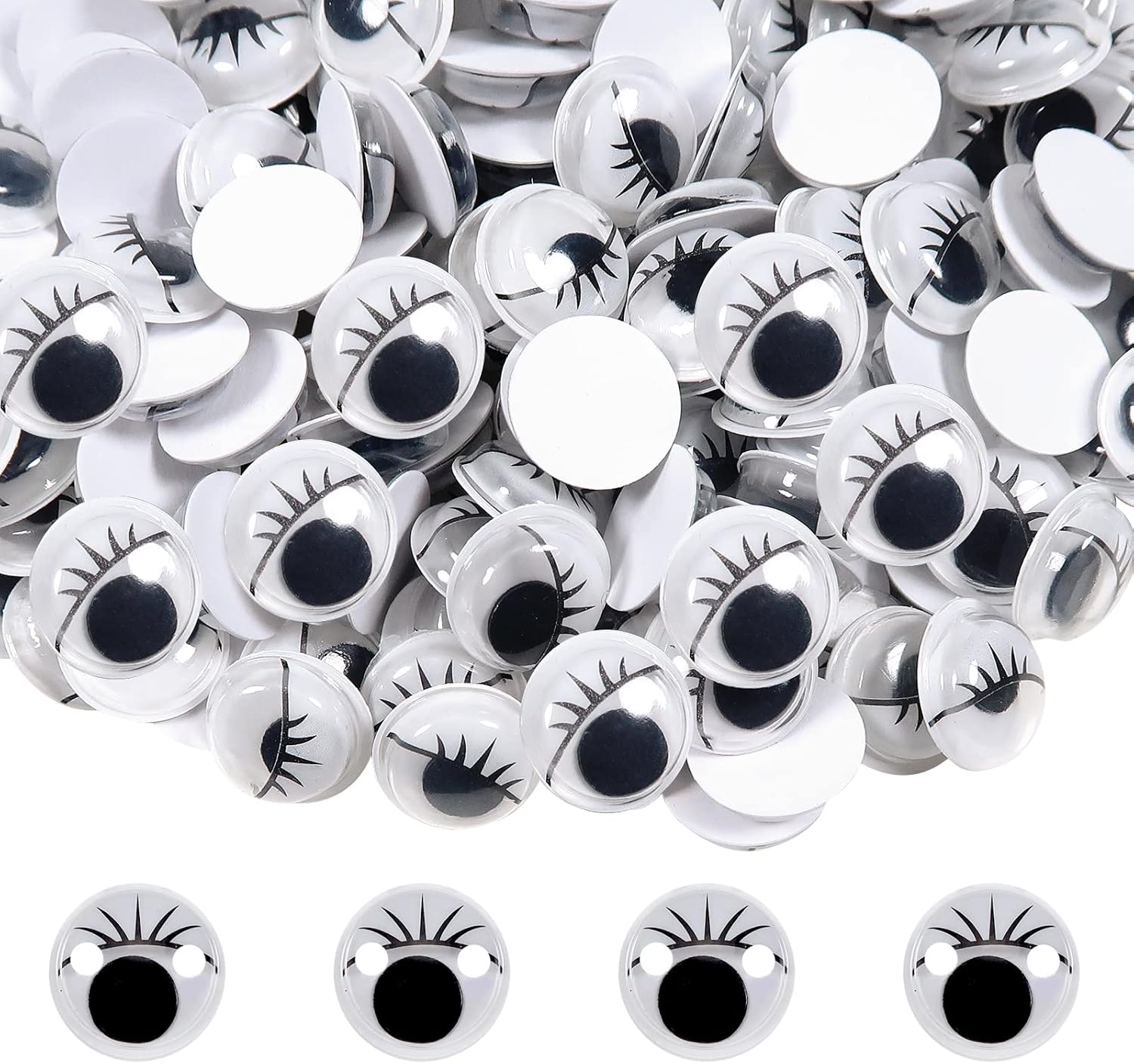 Amazon.com: TOAOB 210pcs Black Wiggle Googly Eyes Self Adhesive with ...