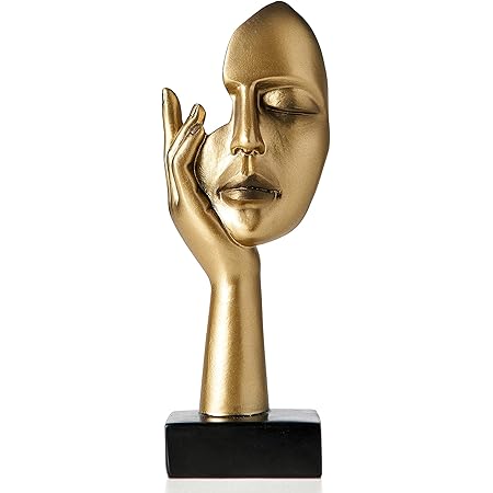 Amazon.com: FUNTEREST Gold Decor Thinker Statues for Shelf Decor Set of ...