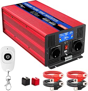 ETREPOW 4000W convertisseur 12v 220v Pur Sinus transformateur-2 Prises EU AC et USB ...