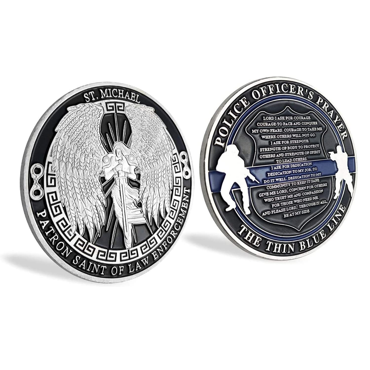 Amazon.com: Saint Michael Law Enforcement Challenge Coin Police Officer ...