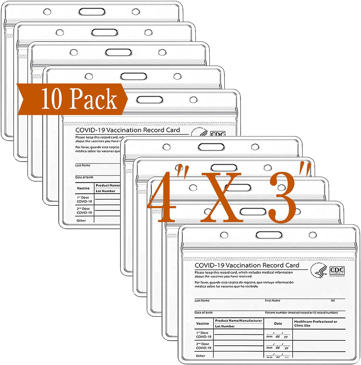 Amazon.com : Clear Plastic Horizontal Name Tags Badge Waterproof ID ...