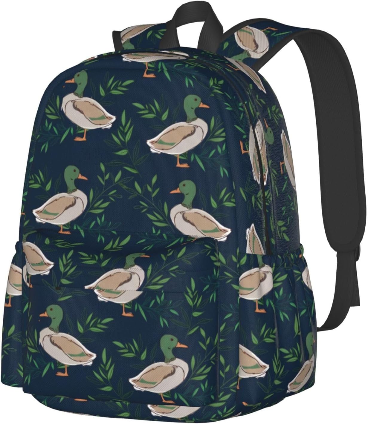Amazon.com | cfpolar 17 Inch Backpack Cute Farm Animal Mallard Duck ...