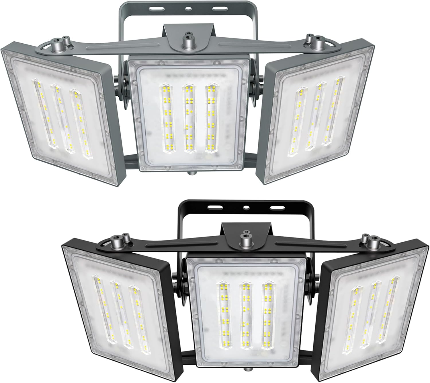 2 Pack LED Flood Lights Outdoor(Black/6000K+Gray/3000K), STASUN 150W ...
