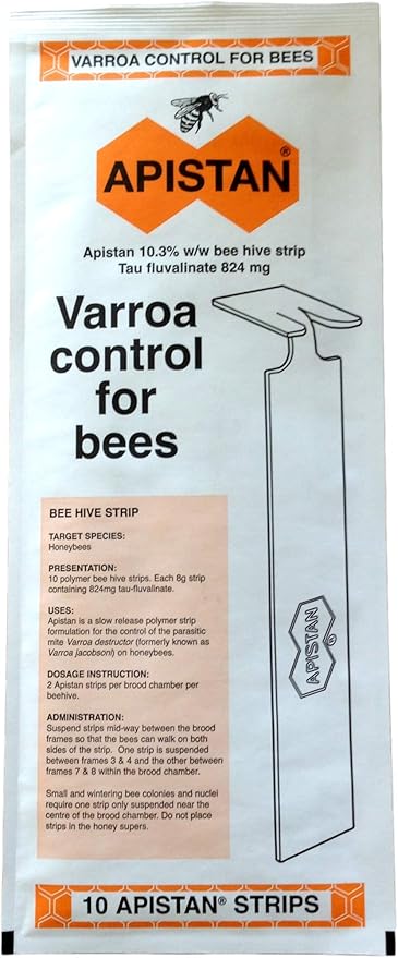 Apistan Varroa Control - by VITA - Pack of 10 Strips - Expiry 2026 ...
