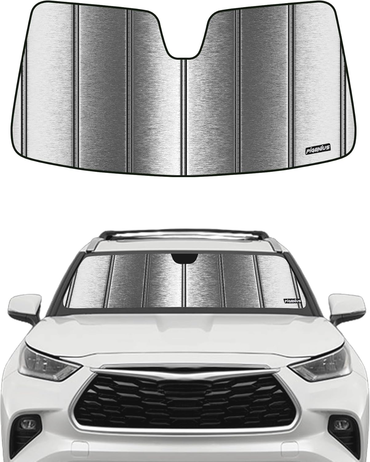 Amazon.com: Pigenius Car Windshield Sun Shade fits 2020-2024 Toyota ...