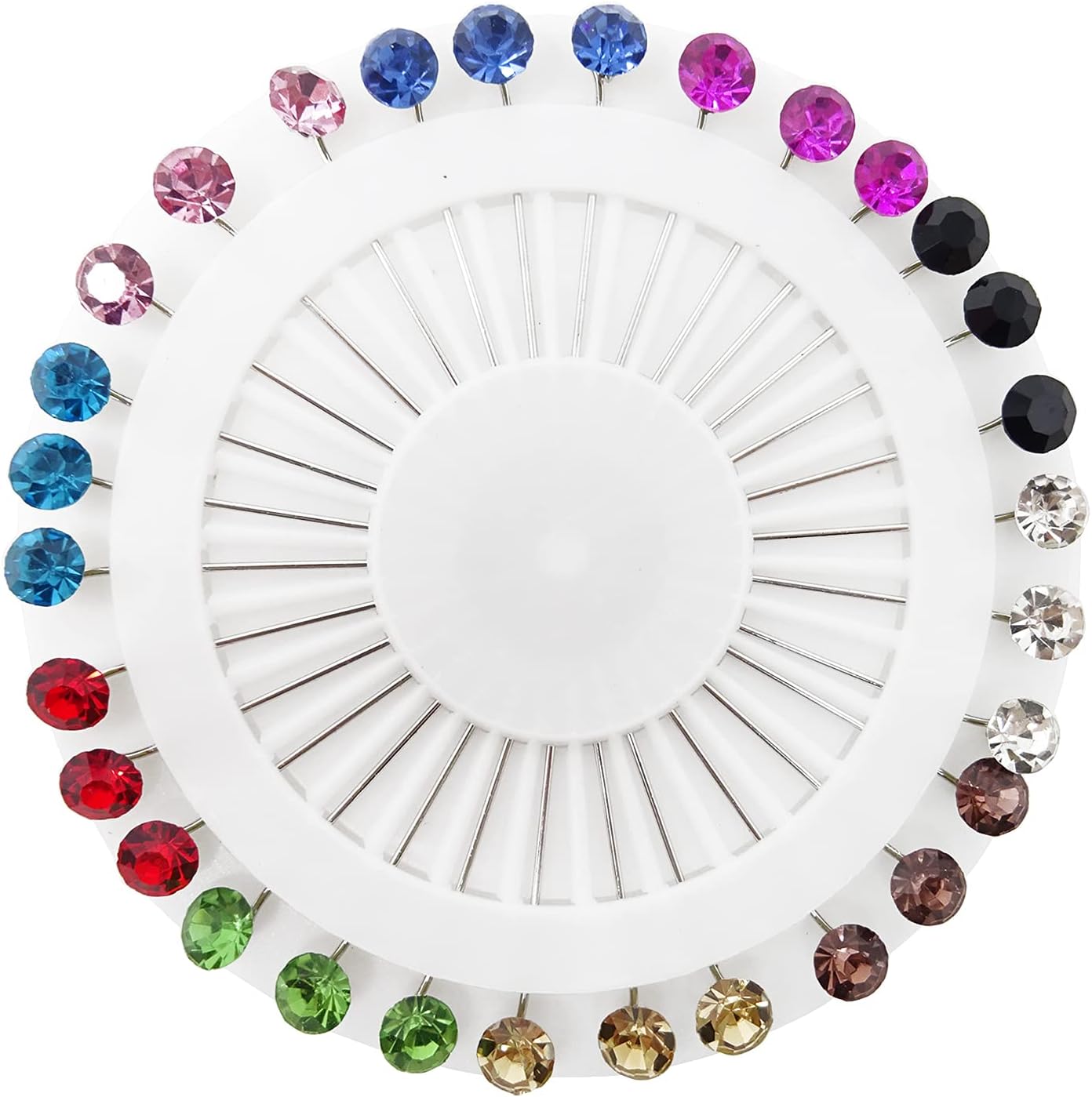 Amazon.com: Ball Head Straight Hijab Pins , Round Pearl Head Sewing ...