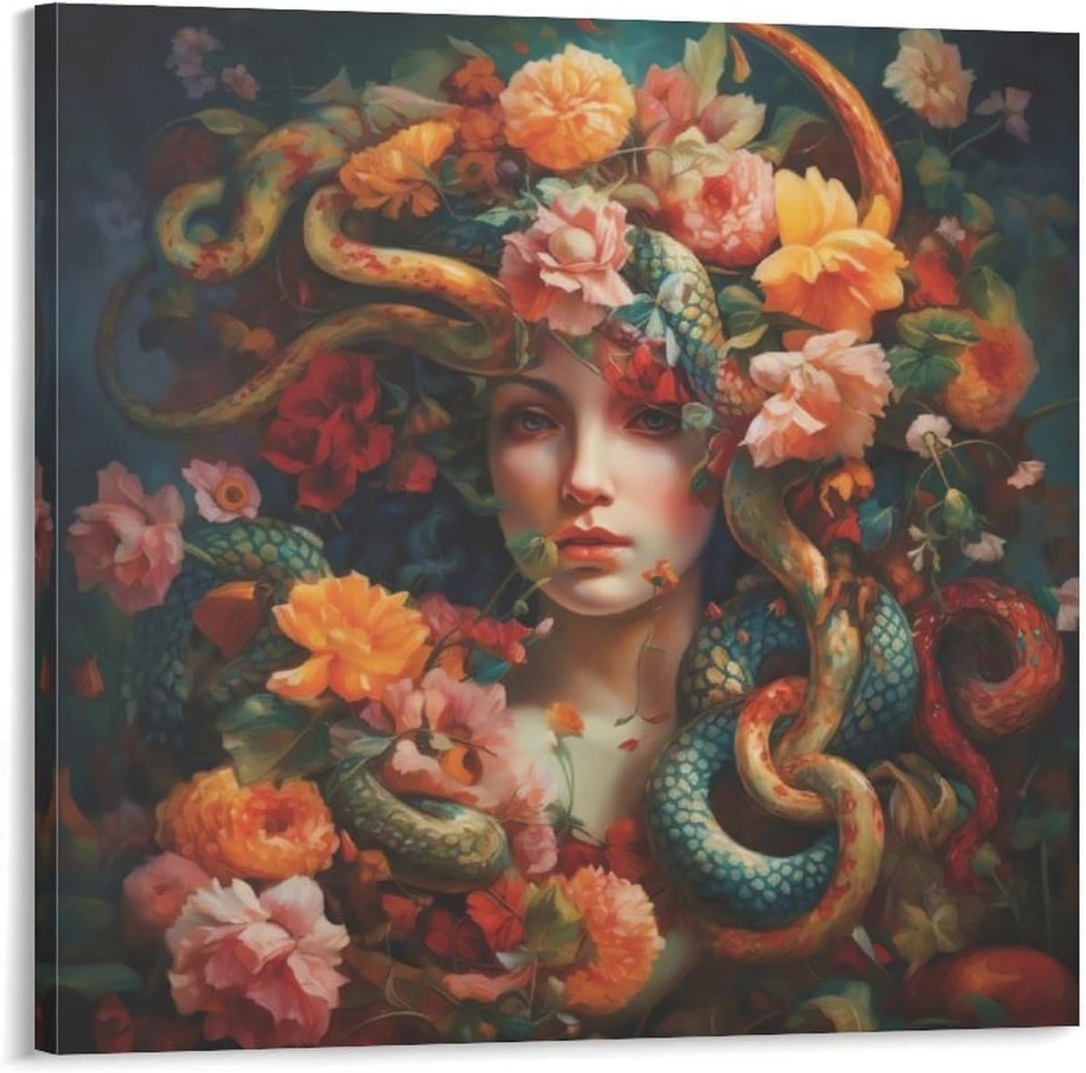 Amazon.com: AAHARYA Medusa Poster Greek Mythology Art Deco Canvas Print ...