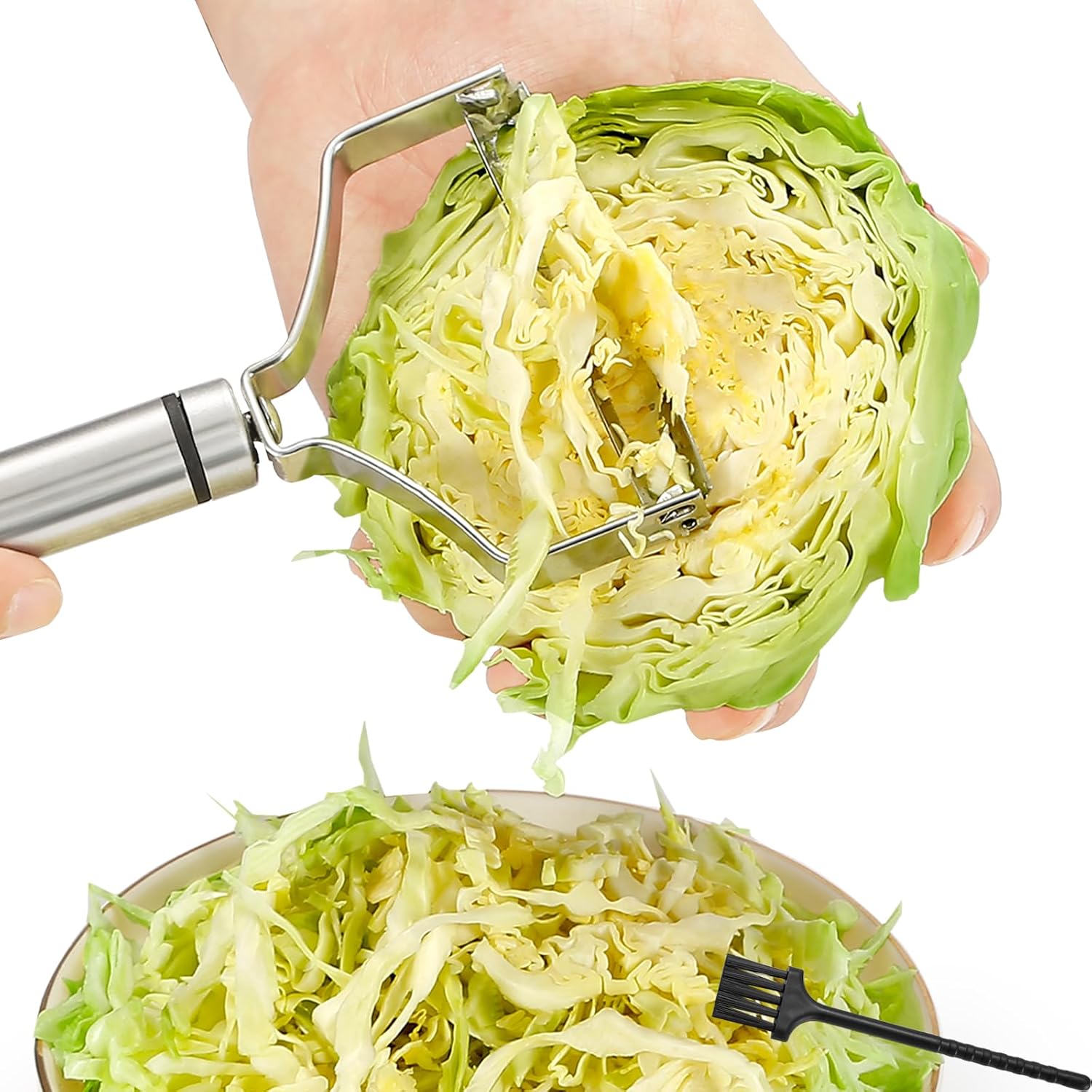 Amazon.com: Cabbage Slicer Vegetable Peeler Wide Mouth Stainless Steel ...