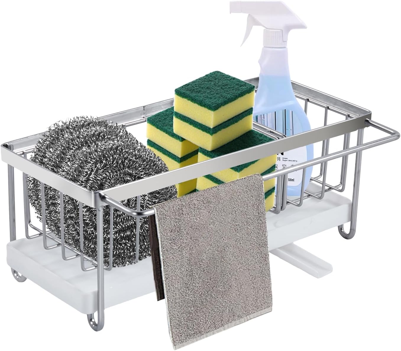 Amazon.com: ULIKEUS Sponge Holder for Kitchen Sink, Caddy Organizer ...