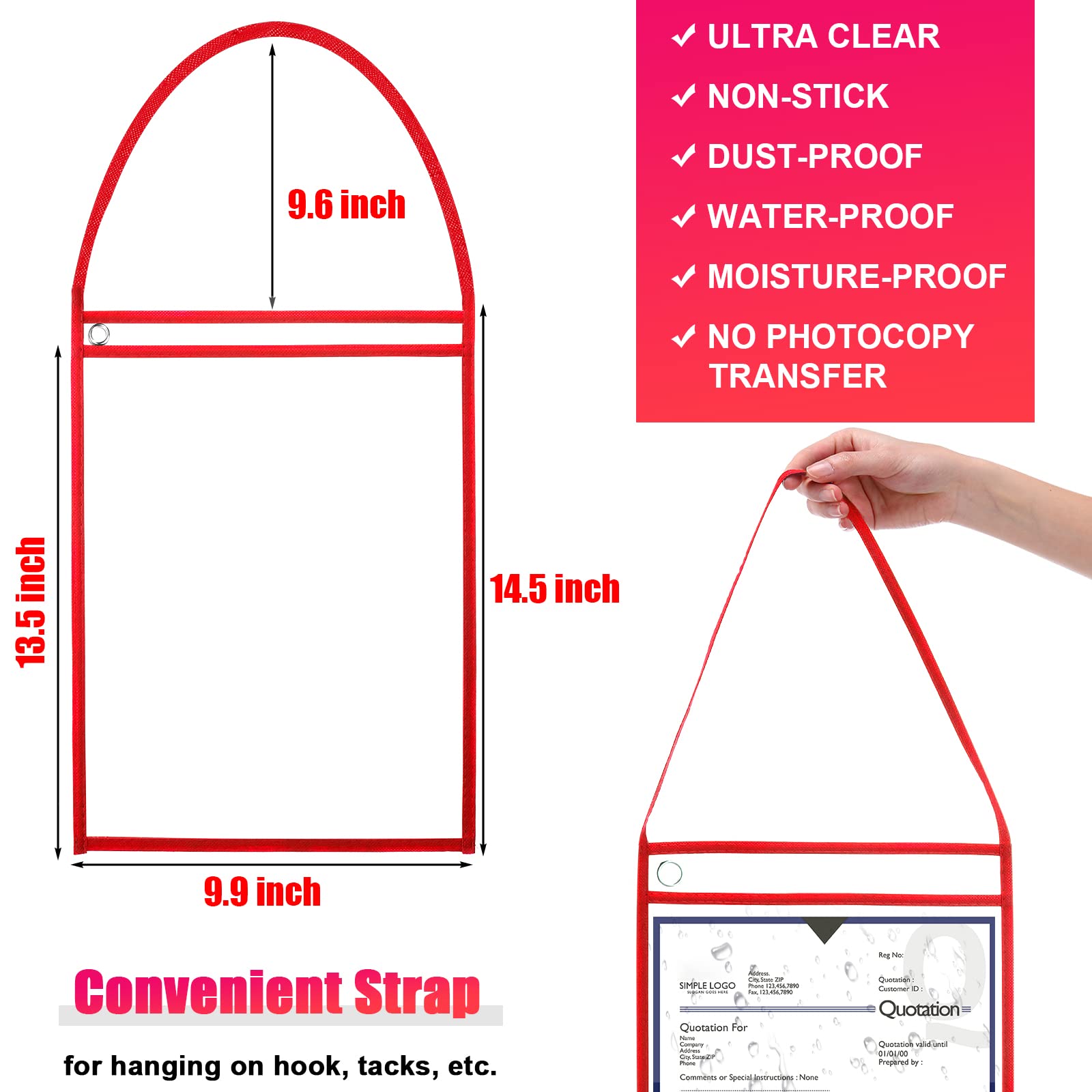 Snapklik.com : 30 Pack Shop Ticket Holders Work Order Holder For 9 X 12 ...