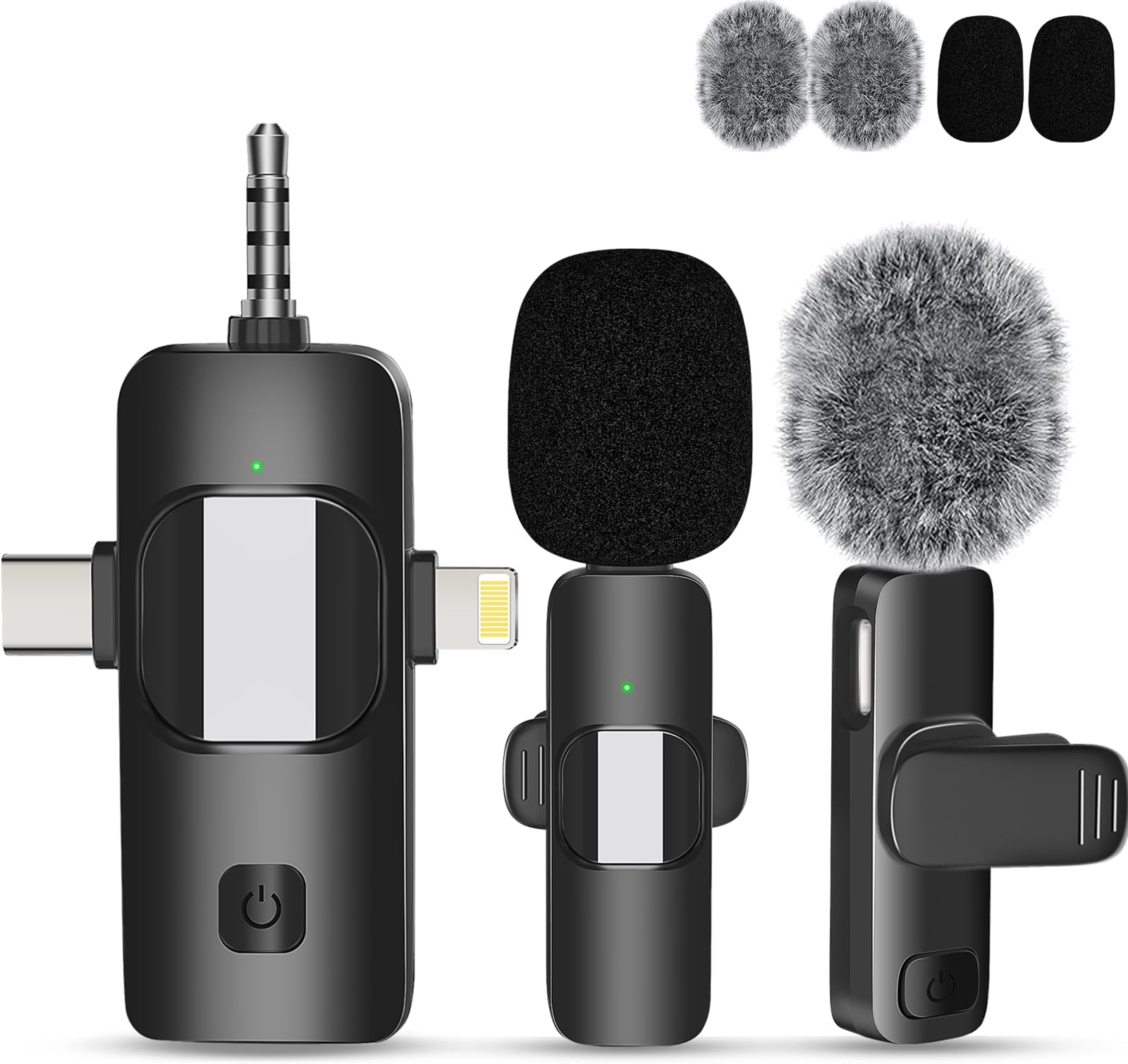 Amazon.com: 2 Pc Mini Microphone,Wireless Lavalier Lapel Microphone for ...