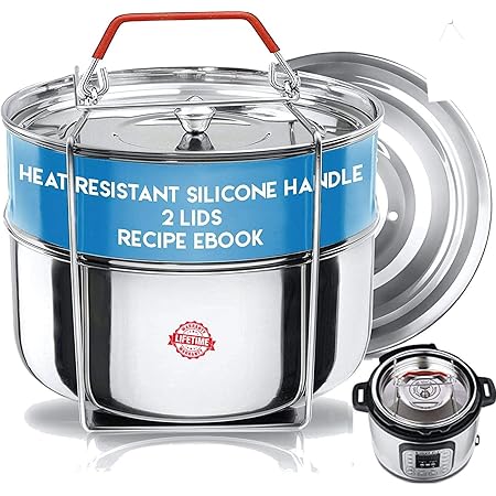 Amazon.com: Stackable Stainless Steel Insert Pans - 6QT- Inserts for ...