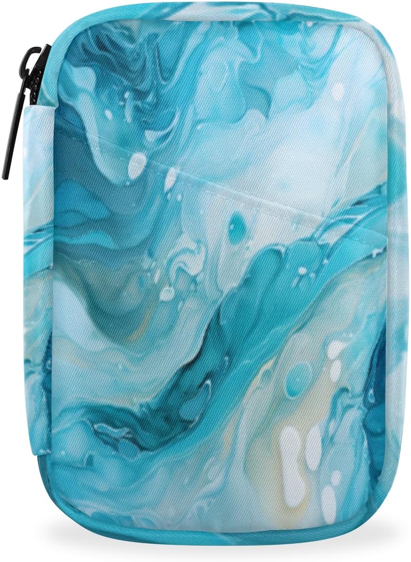 Amazon.com: Marble Liquid Texture Pill Box 7 Day Travel Pill Organizer ...