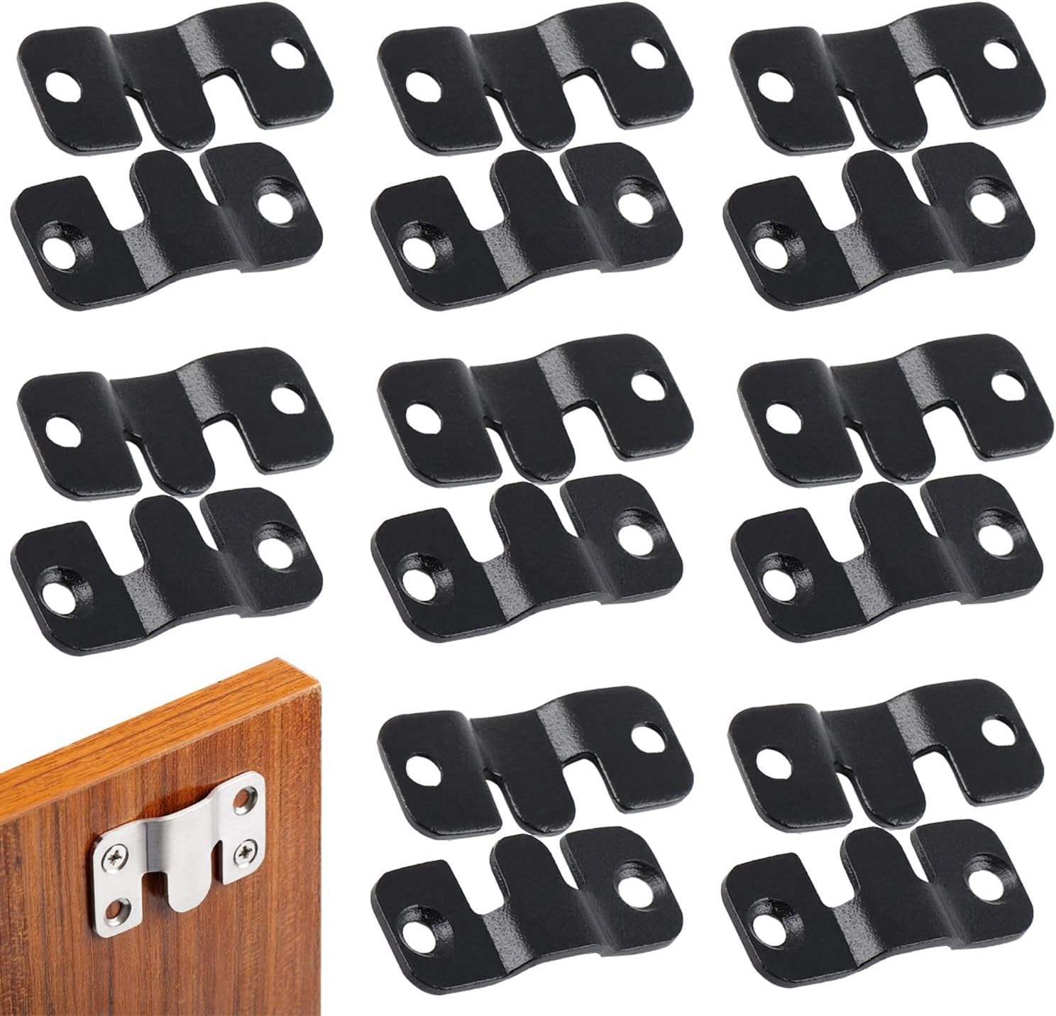 16Pcs Stainless Steel Interlock Hanging Buckle,Flush Concealed Mount ...