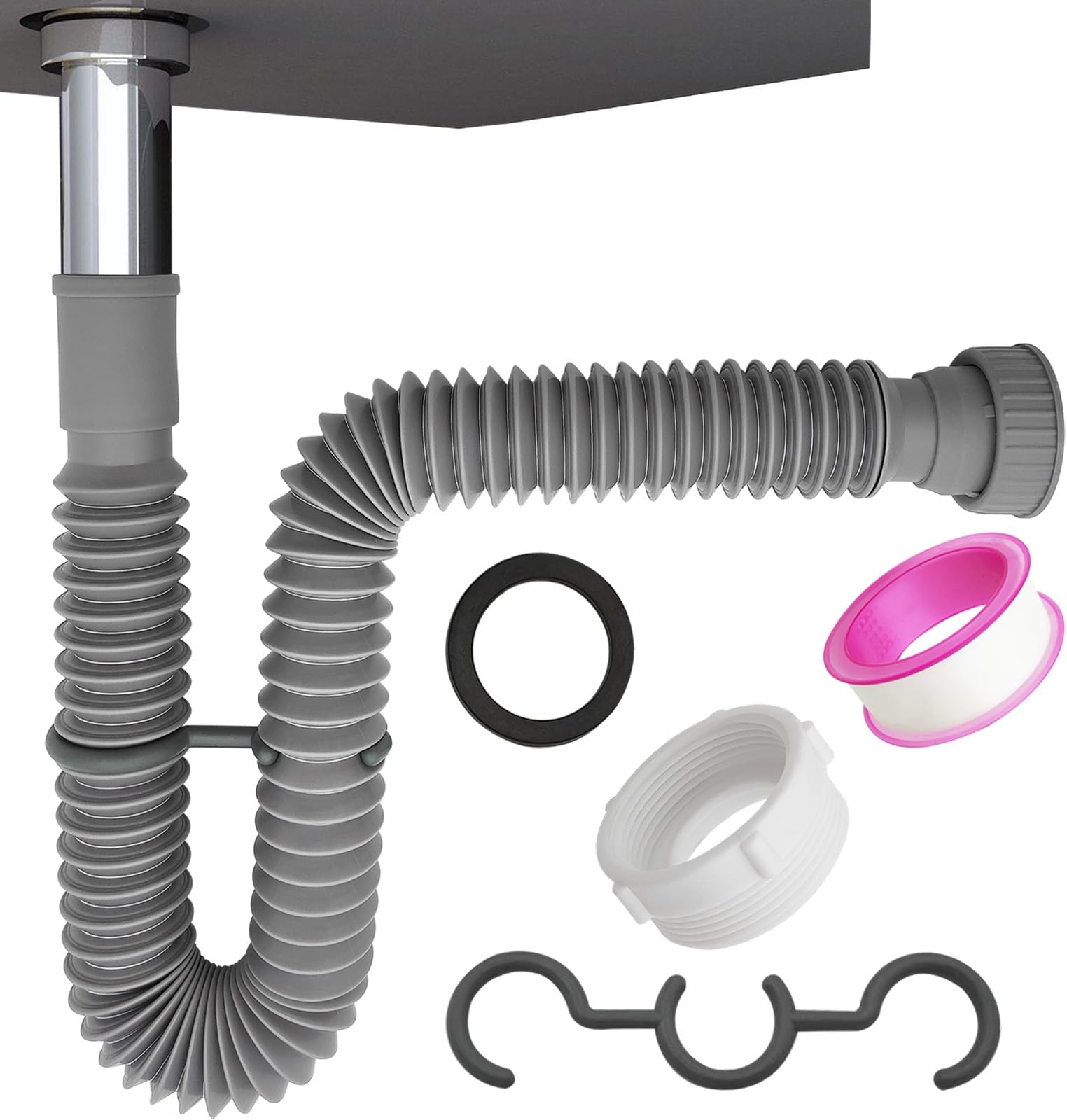 1-1/4 Inch Universal Anti-Odor Sink Drain Pipe with Expandable and ...