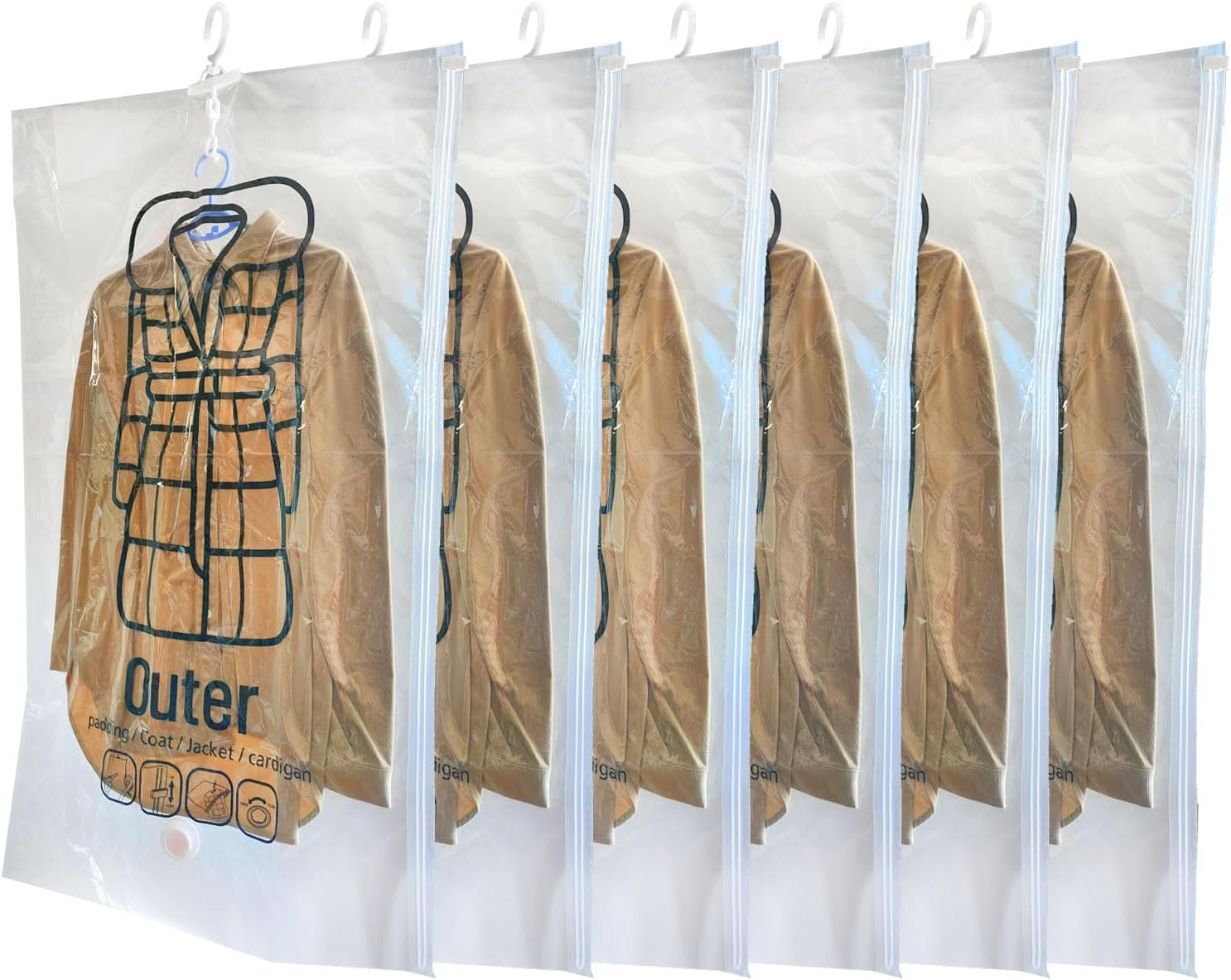 Amazon.com: YISURE Hanging Vacuum Storage Bags Space Saver Bags for ...