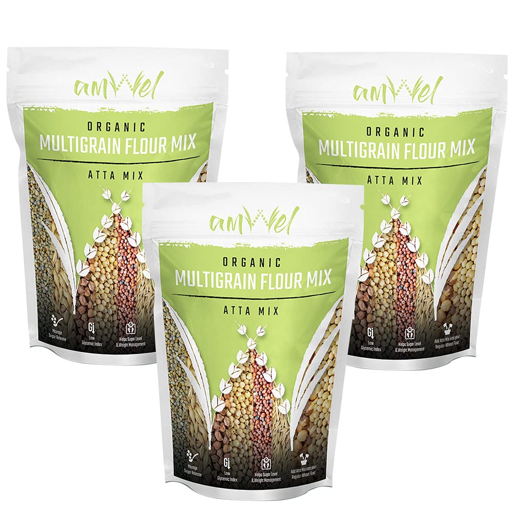 Amwel Organic Multi Millet Atta Mix 8 Supergrains And Millets ...