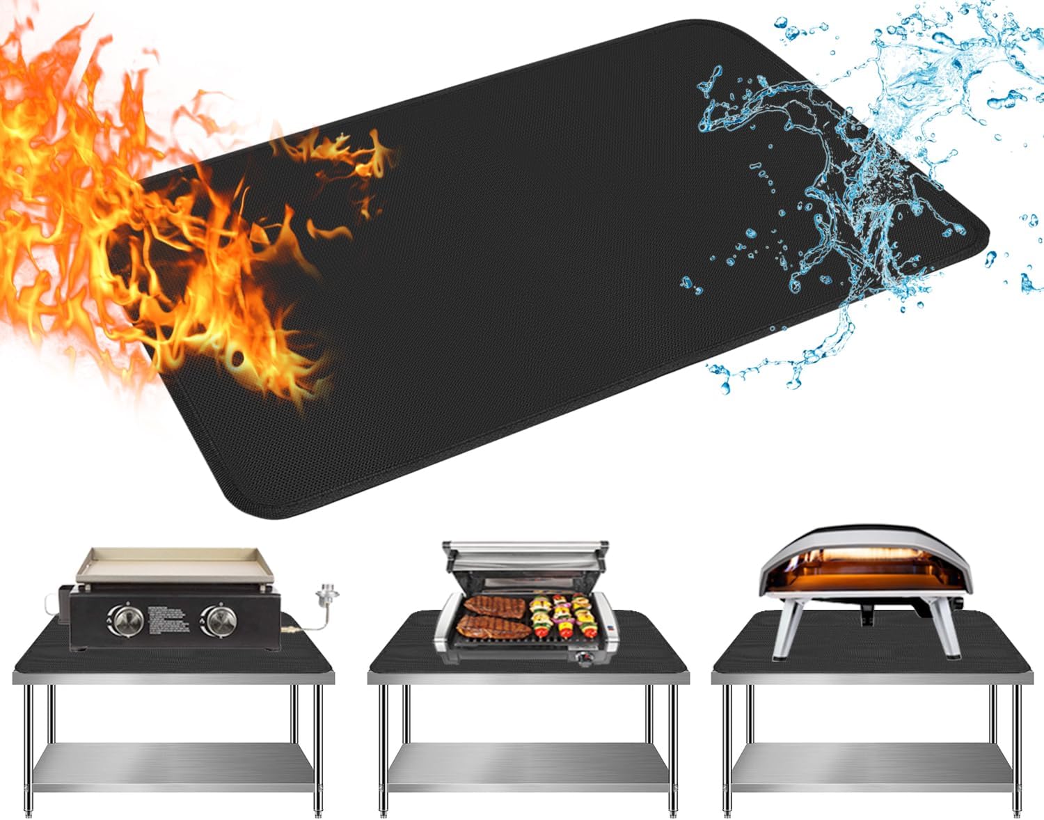 Amazon.com: Heat Resistant Mat, Fireproof Grill Mats for Outdoor ...