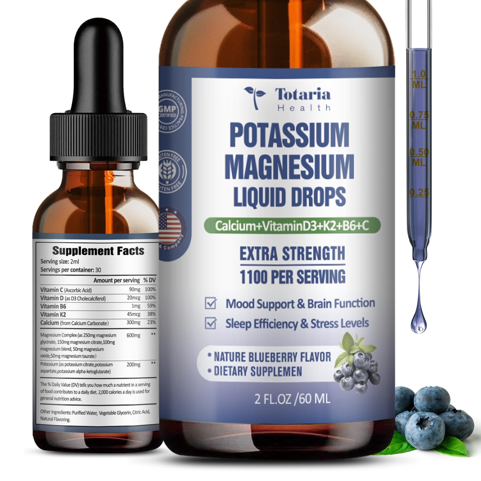 Amazon.com: Potassium Magnesium Supplement Liquid Drops - Potassium ...