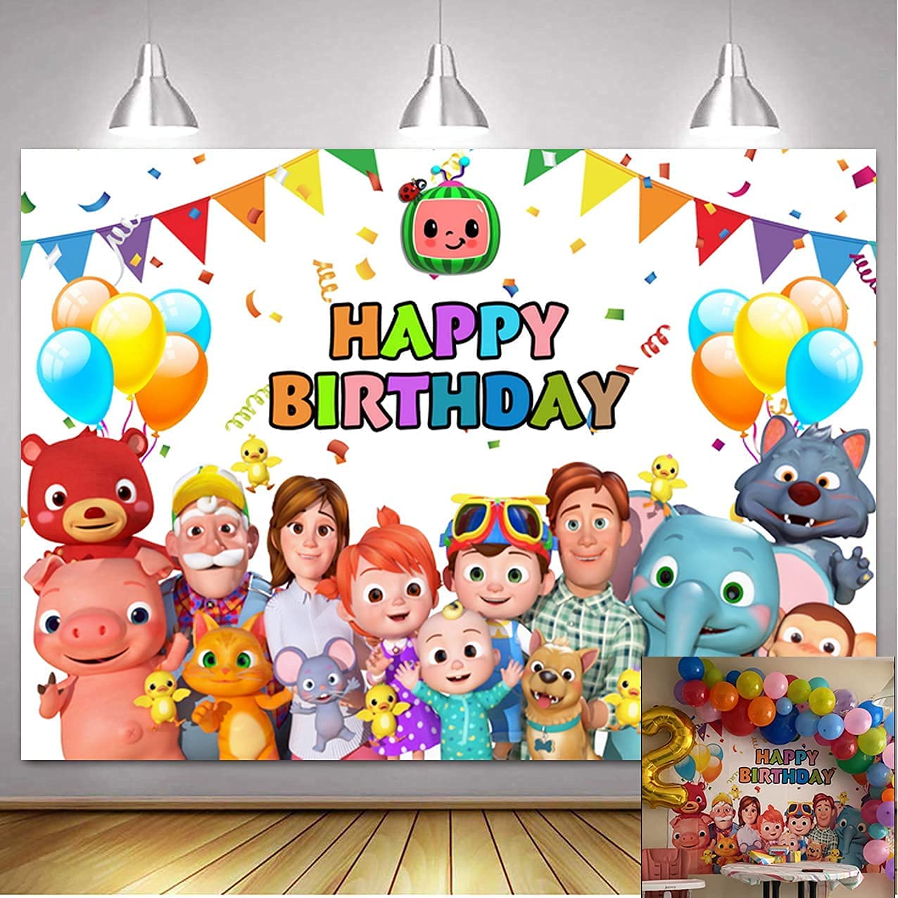 Buy Family Backdrops Kids Happy Birthday Party Custom Banner Decoration ...