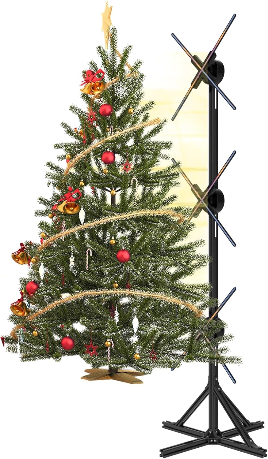 Amazon.com: 3d Splicing Holographic Display Fan 22'' 3 Pcs With Stand ...