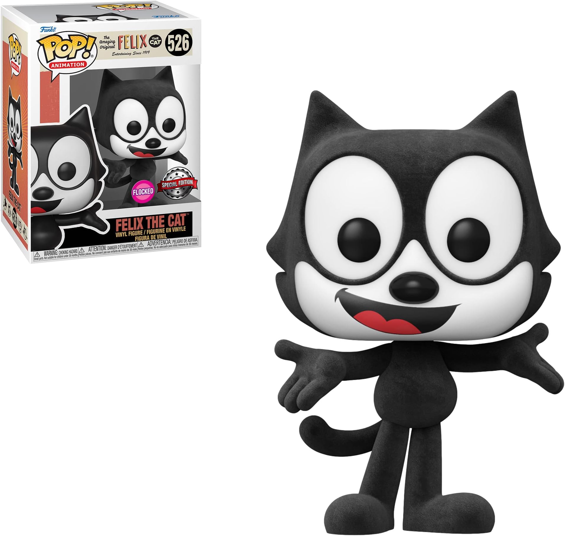 Amazon.com: Funko Pop! Flocked Felix The Cat (526) - Limited Edition ...