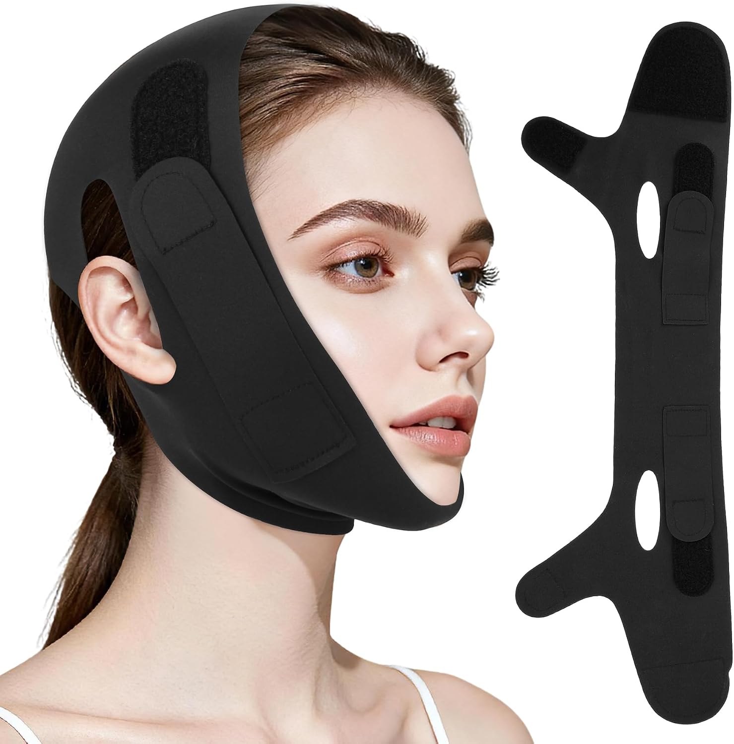 Amazon.com: ENFANTRY Chin Strap for Sleeping,Adjustable Chin Strap,V ...