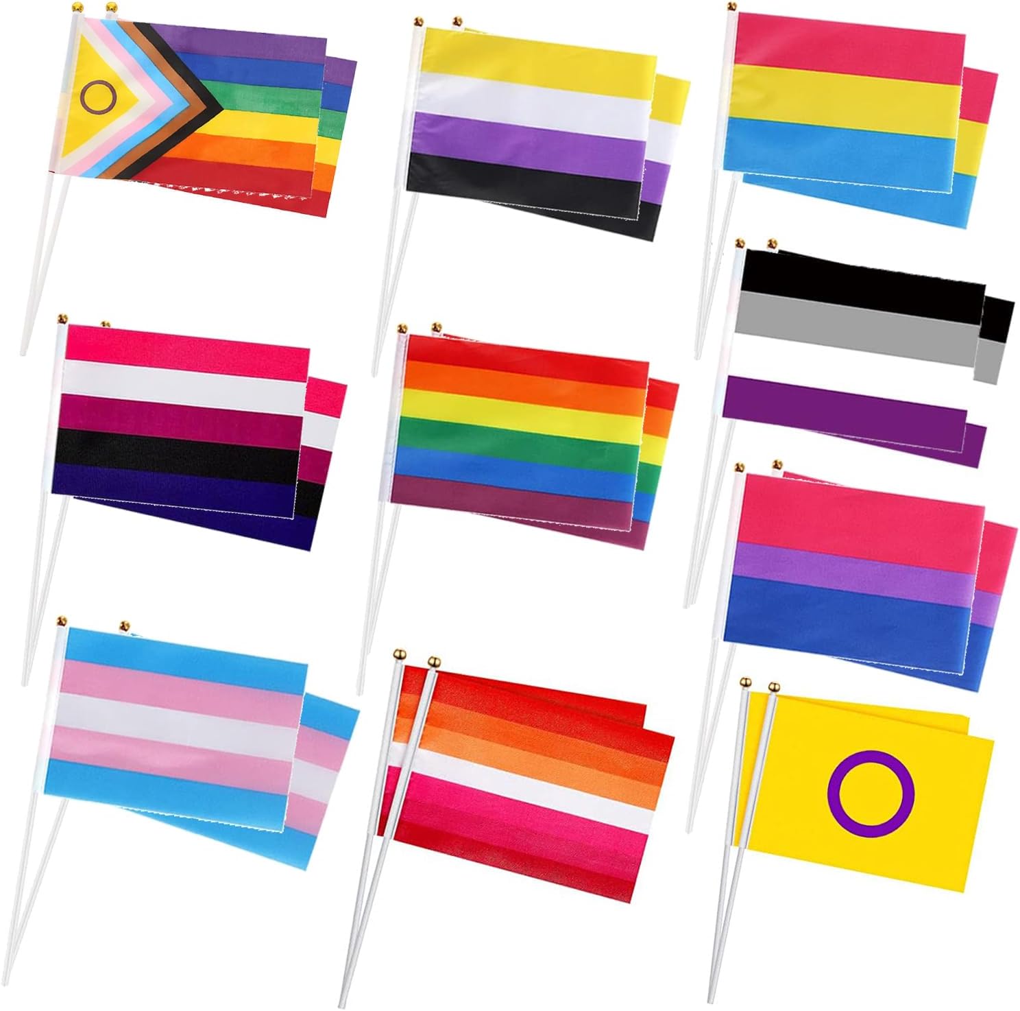 Amazon.com: LGBTQ Mini Flag Rainbow Gay Pride for Parades Rainbow ...
