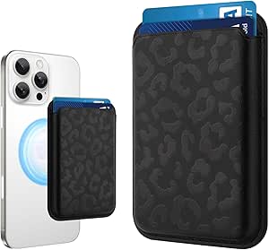Amazon.com: MOWIME Compatible with MagSafe Wallet, Cute Cheetah Print Pattern for Women Girls ...