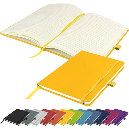 A5 Notebook Writing Pad New Lined Hardback Journal Notepad Notes Diary ...