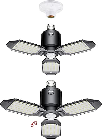 Craftersmark Motion Sensor Ceiling Light - 80W LED, Dusk to Dawn Sensor ...