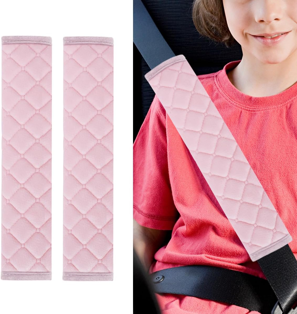 Amazon.com: JOYCOURT 2PCS Universal Car Seatbelt Strap Cover, Long ...
