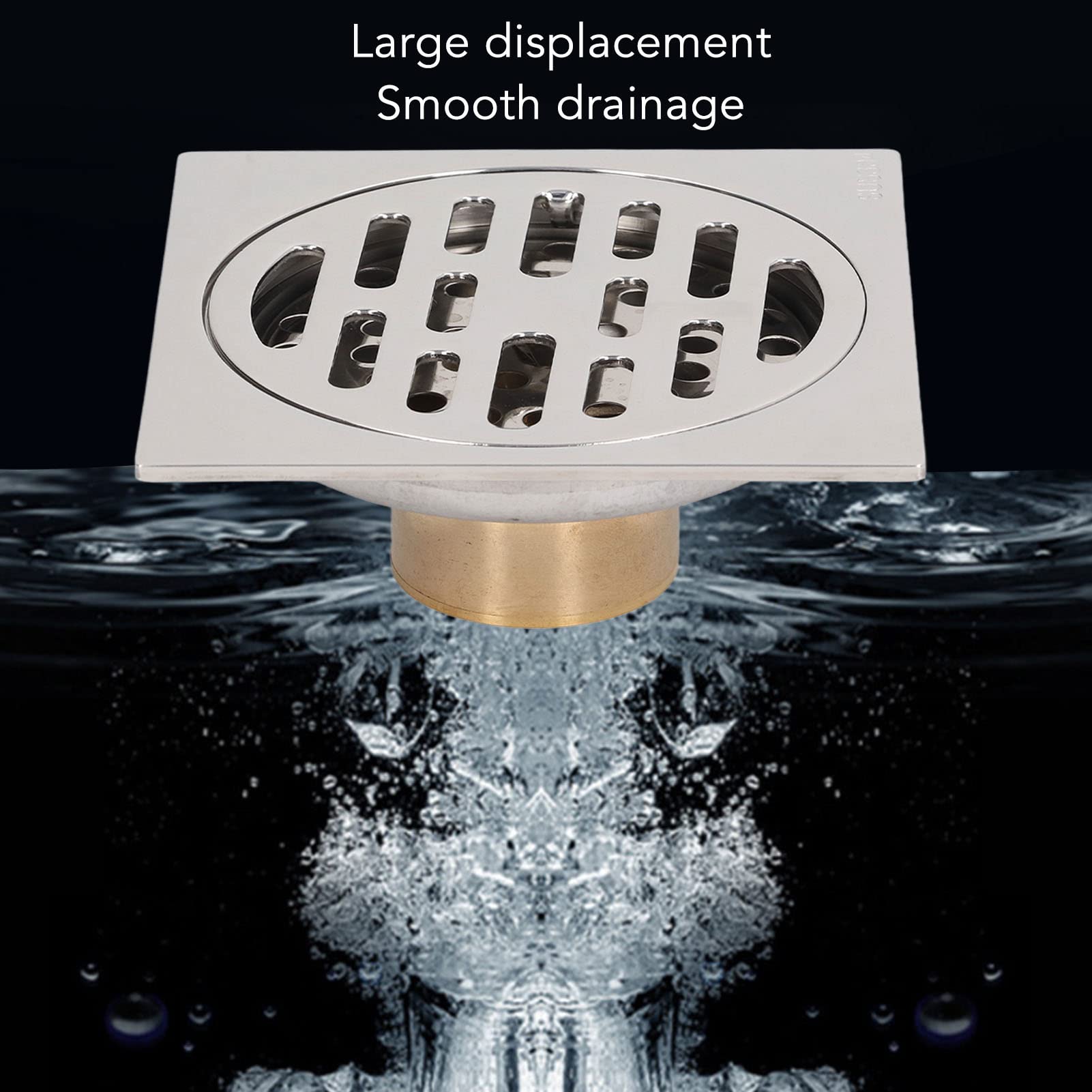 4 Inch Square Floor Drain Odor Proof Copper Core Bathroom 4 Inch Square Floor Drain - Odor Proof ...